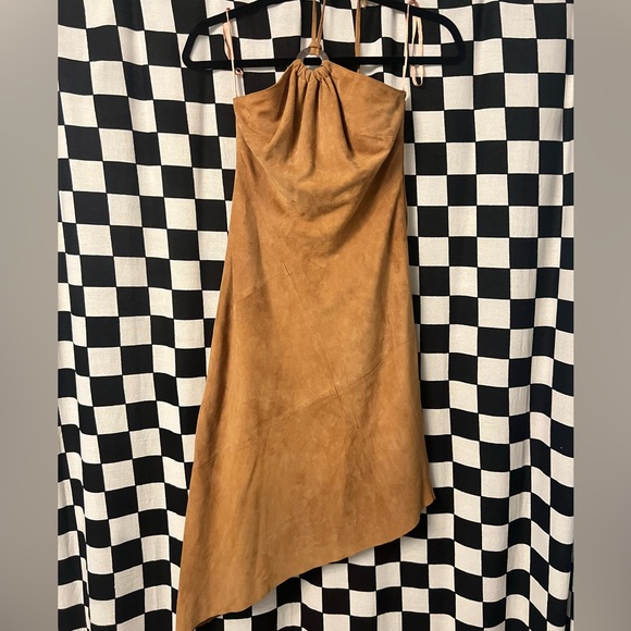 Cache | Dresses | Vintage Cache Goats Suede Mini Dress | Poshmark